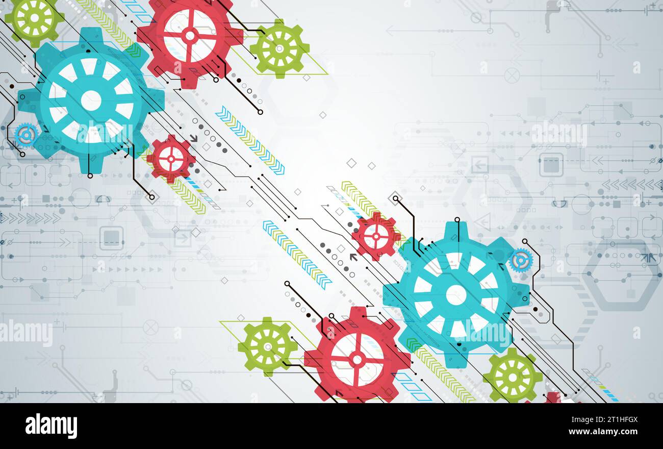 Modern futuristic, engineering, science, technology vector background ...