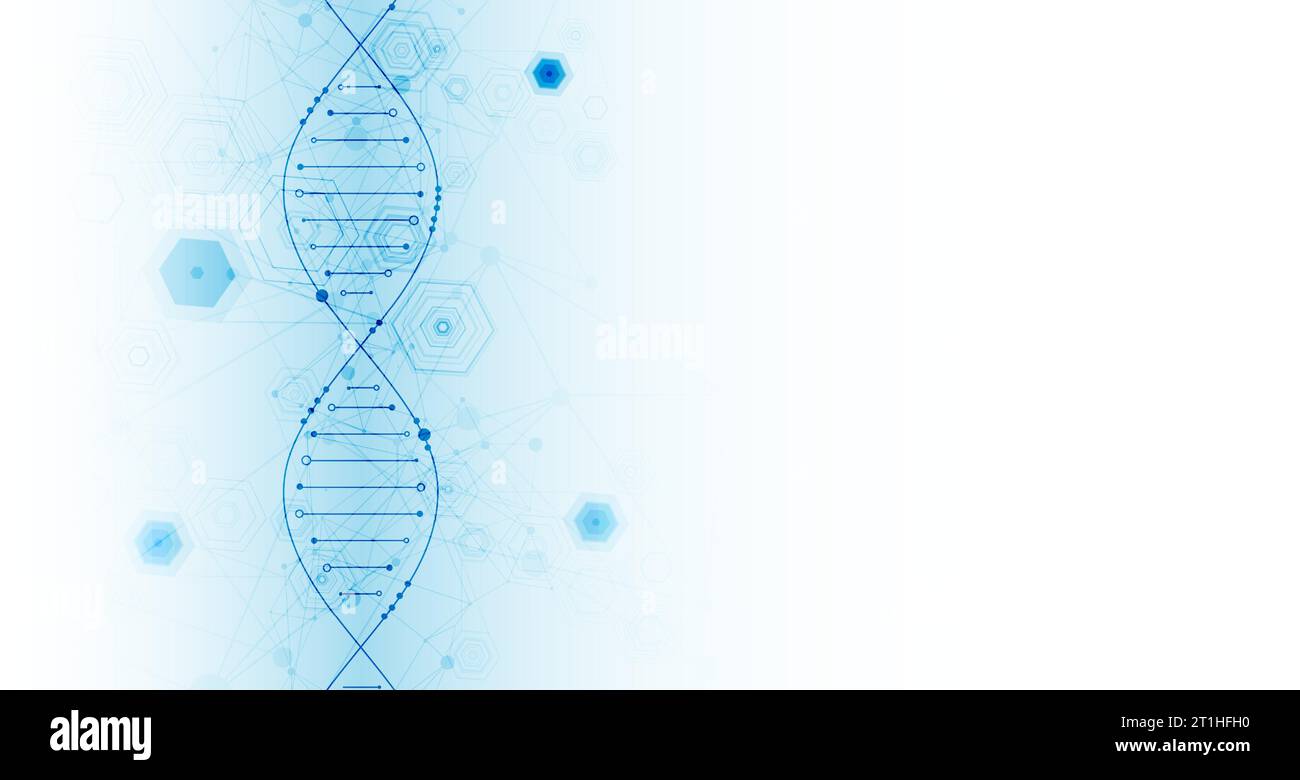 Science template, abstract background with a DNA molecules. Vector ...