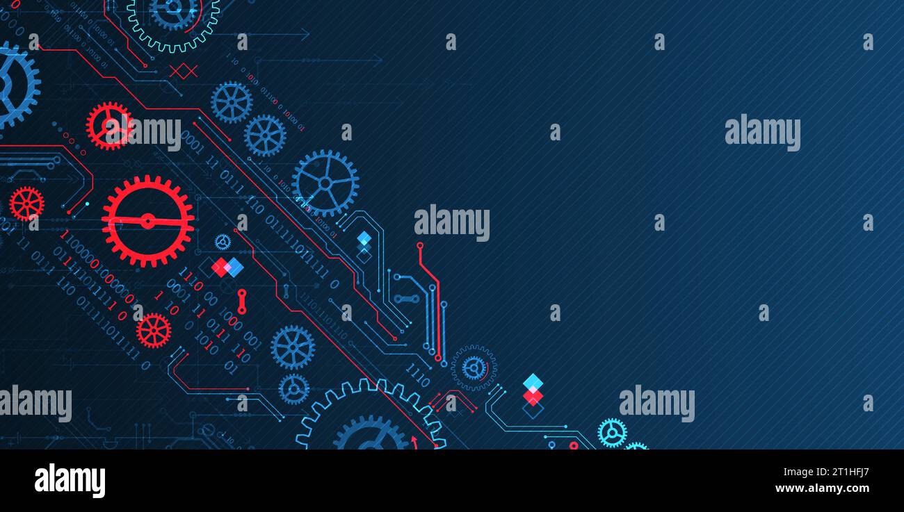 Abstract technology concept. Background with various cogwheels. Vector ...