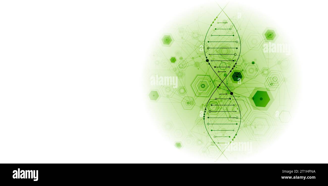 Science template, abstract background with a DNA molecules. Vector ...