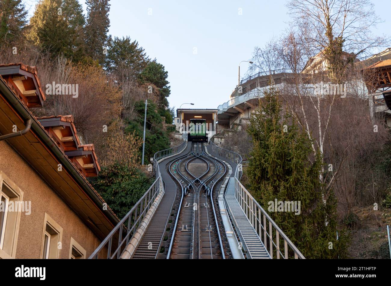 Fribourg funicular or Neuveville - Saint-Pierre funicular, the last ...