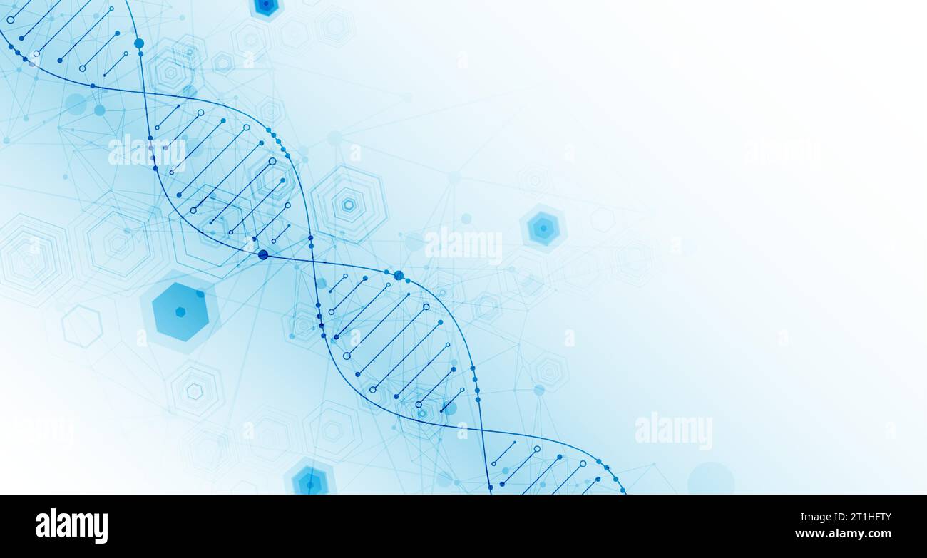 Science template, abstract background with a DNA molecules. Vector ...