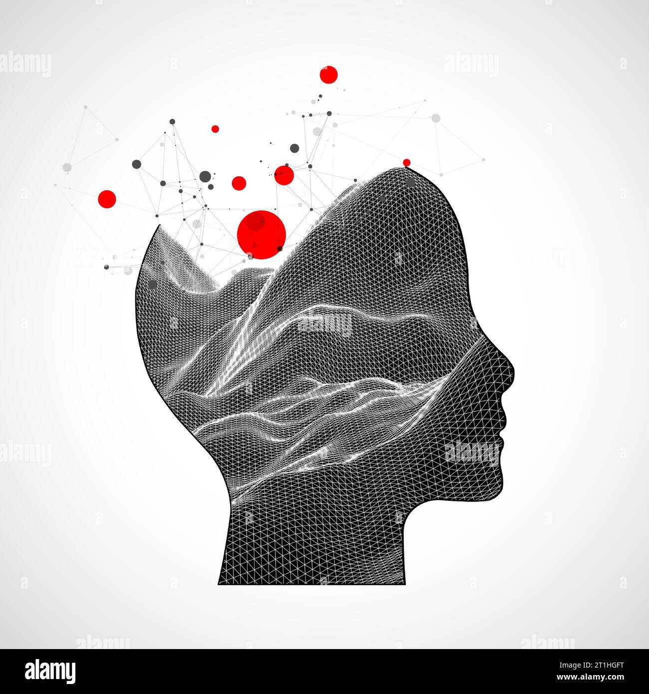 The human head is made in the style of a frame. Toporgagraphy in the ...