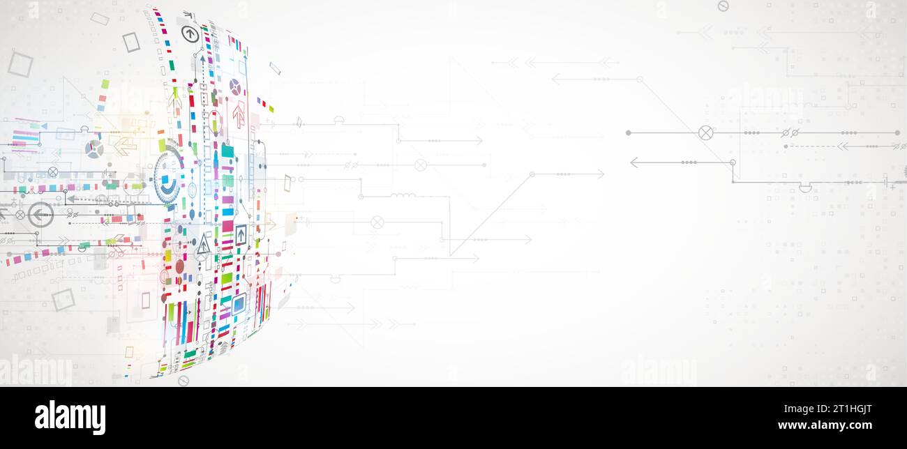 Scientific and technological ART concept. Abstract background with plexus effect. Vector Stock ...