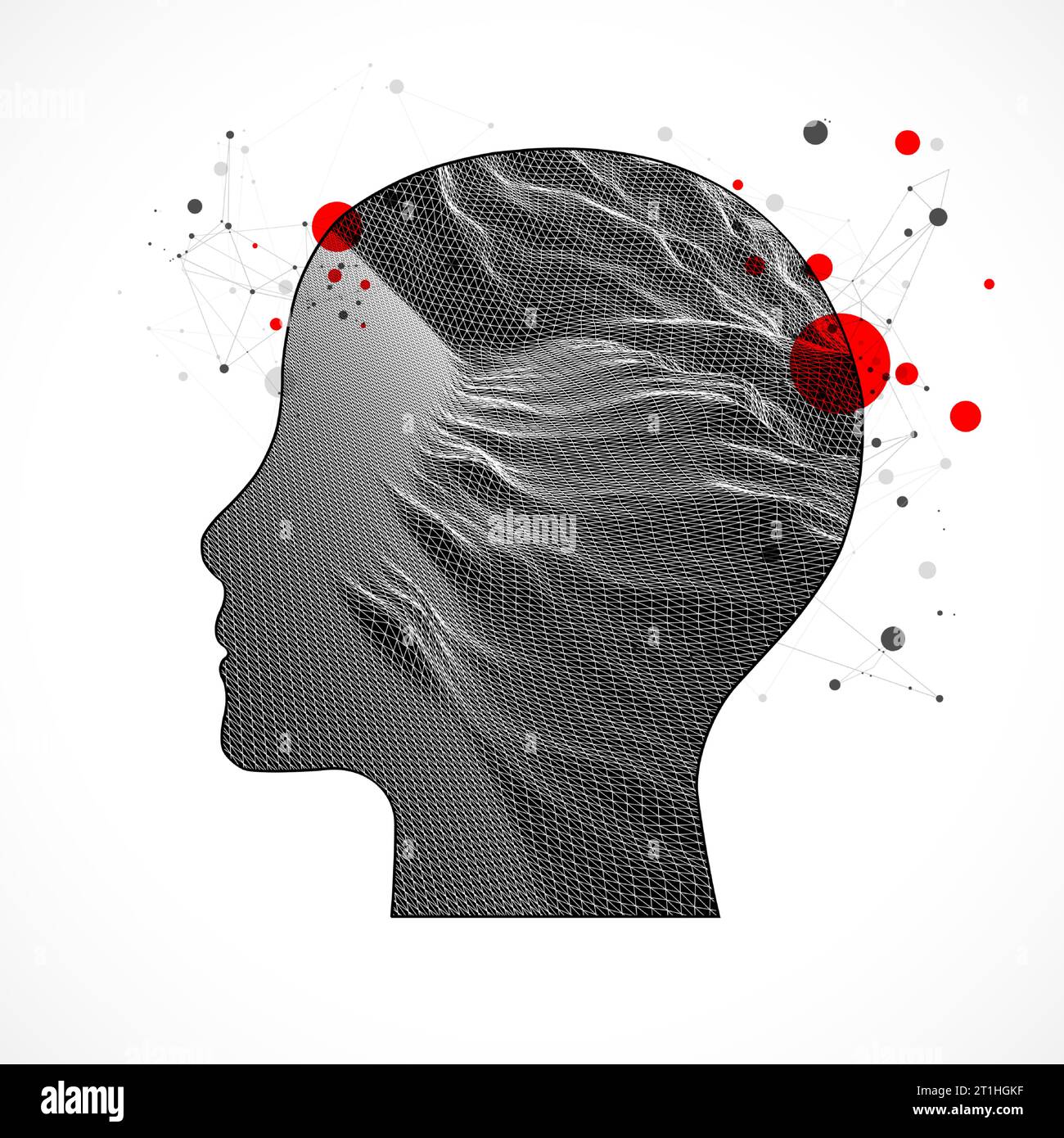 The human head is made in the style of a frame. Toporgagraphy in the ...