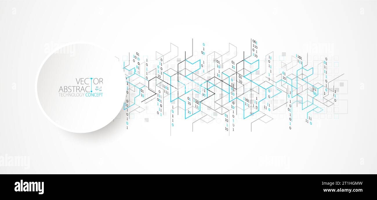 Vector illustration. Digital binary technology and engineering background Stock Vector Image ...