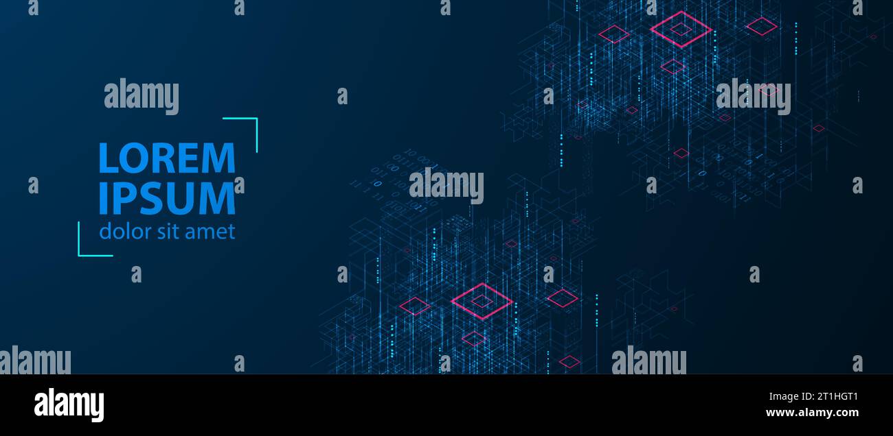 Vector illustration. Digital technology and engineering background ...