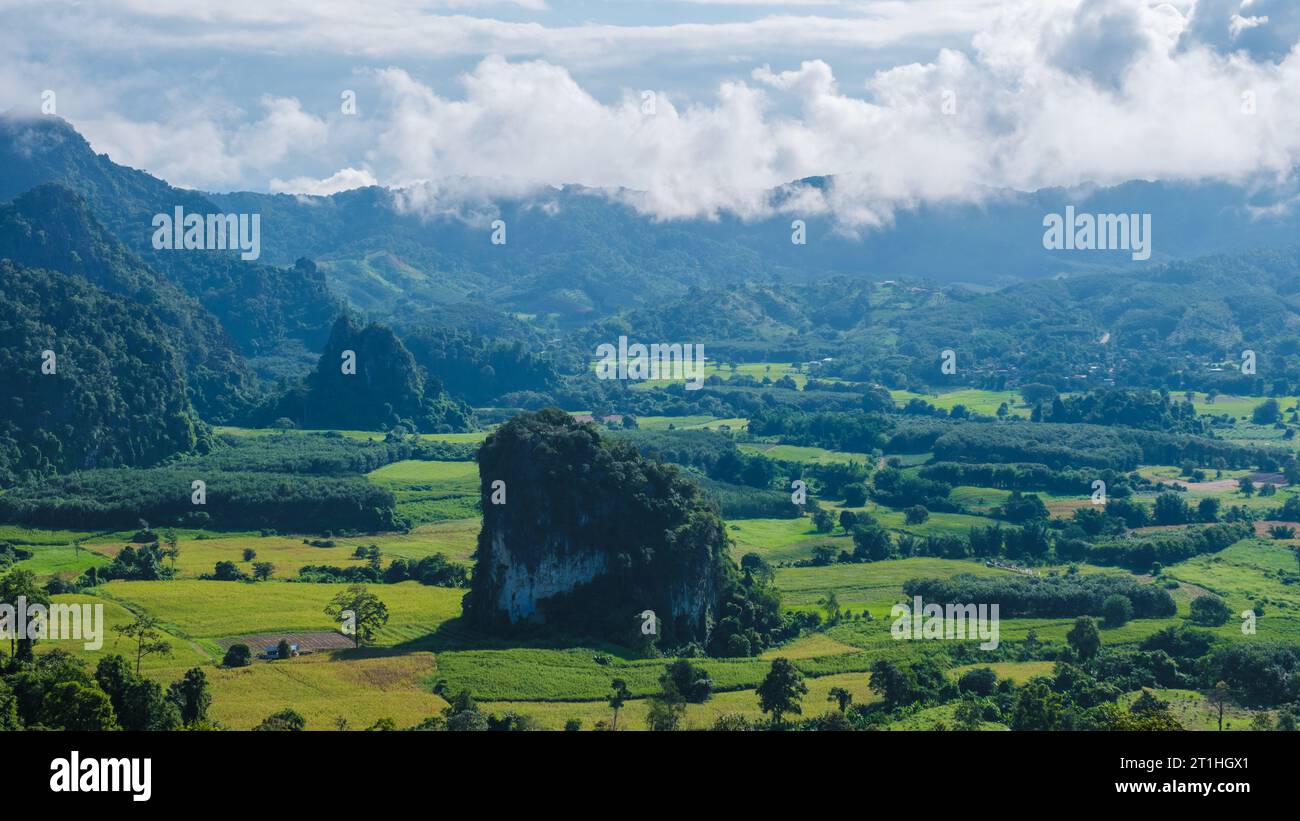 Mountain view of Phu Langka National Park, Phayao province. Phu Langka ...