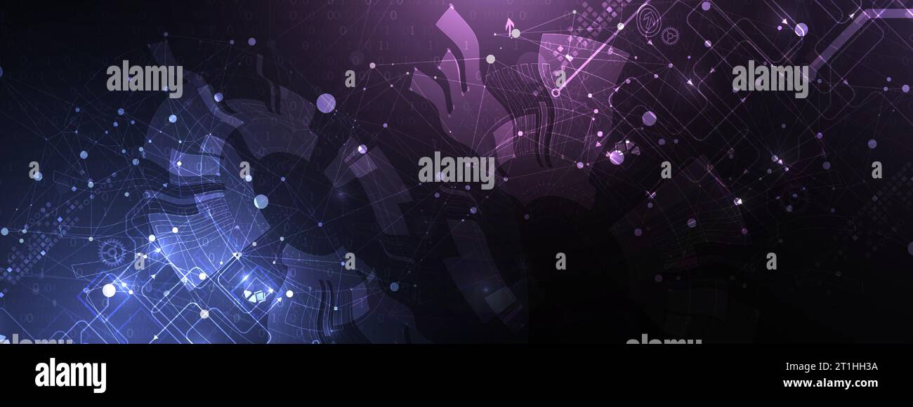 Abstract glowing technology background. Communication concept. Template ...