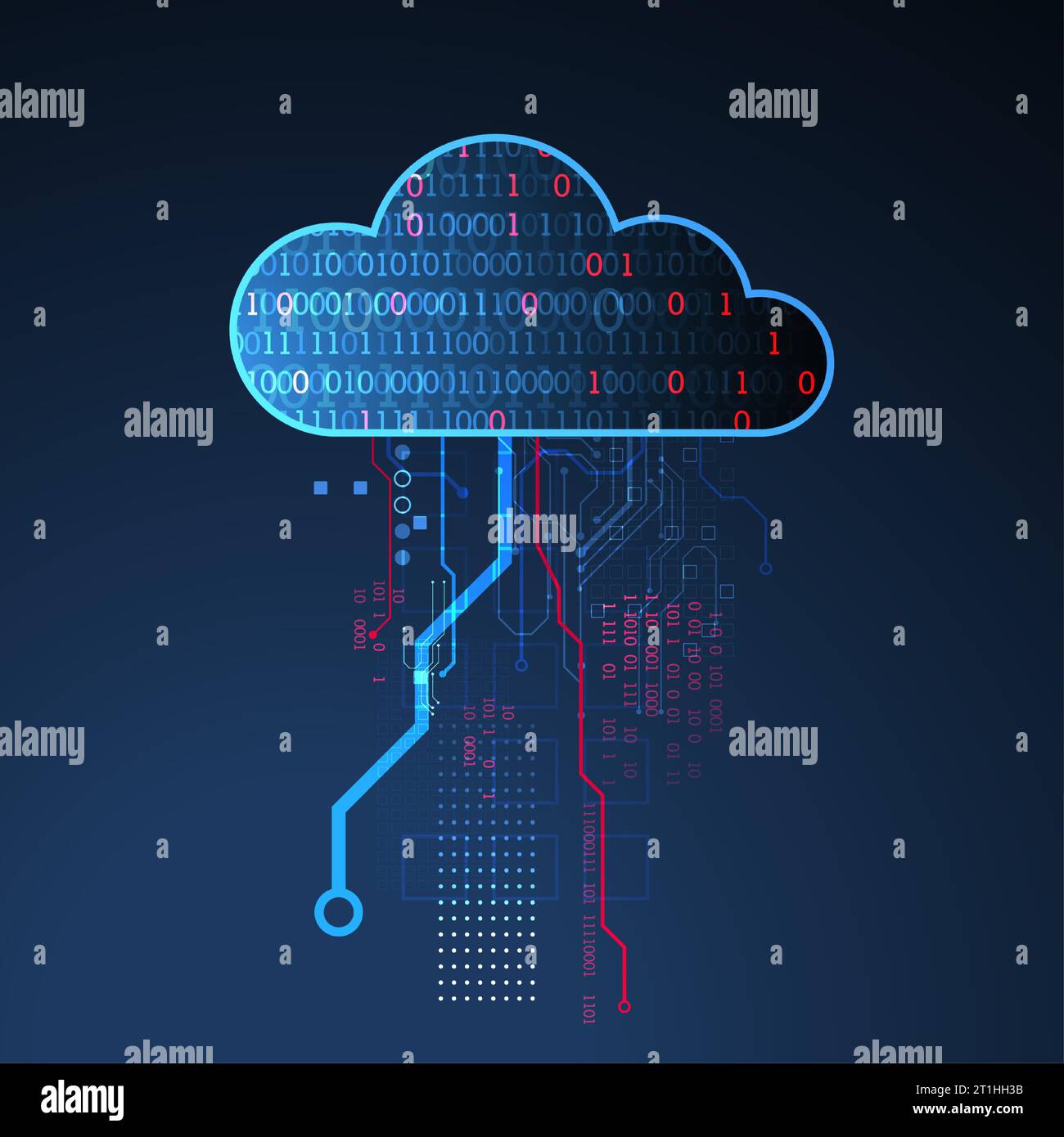 Cloud storage technology. Integrated digital web concept background Stock Vector Image & Art - Alamy