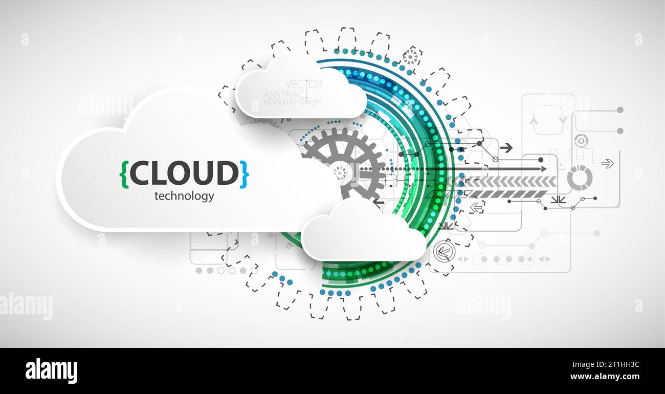 Cloud storage technology. Integrated digital web concept background Stock Vector Image & Art - Alamy