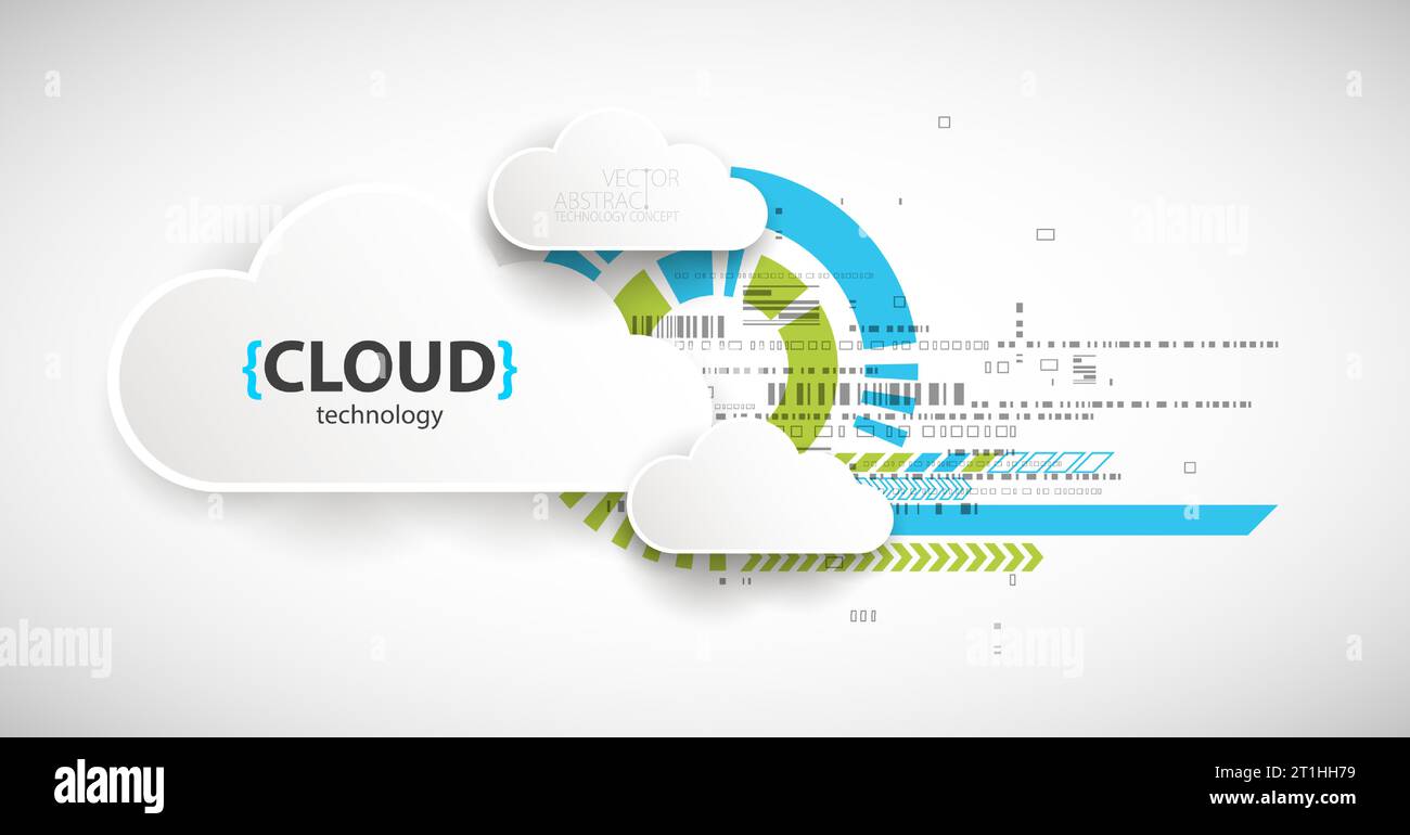 Cloud storage technology. Integrated digital web concept background Stock Vector Image & Art - Alamy