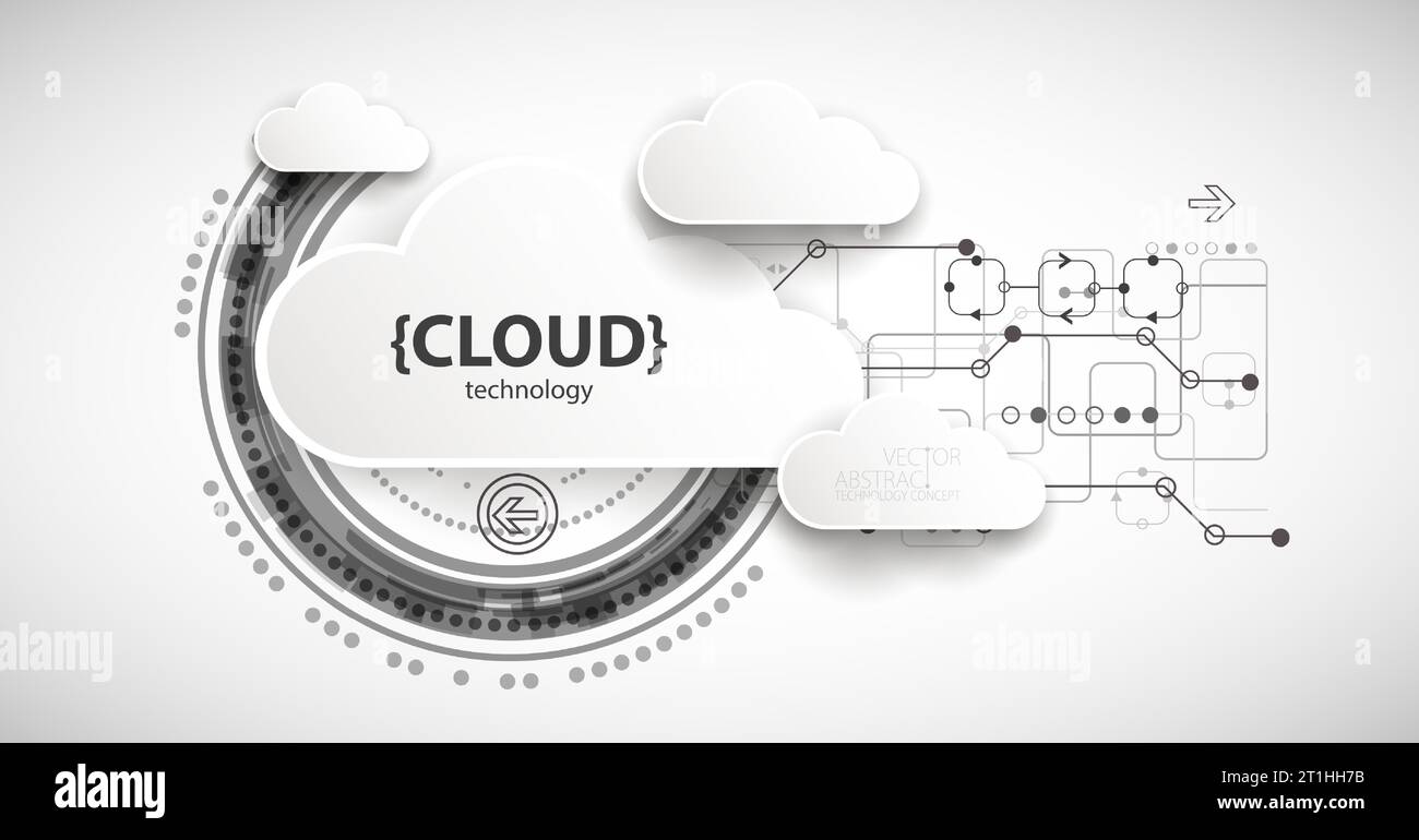 Cloud storage technology. Integrated digital web concept background Stock Vector Image & Art - Alamy