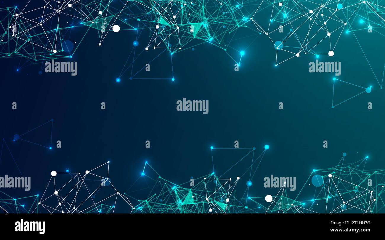 Abstract plexus vector background. Glowing particles dynamic flow Stock Vector Image & Art - Alamy