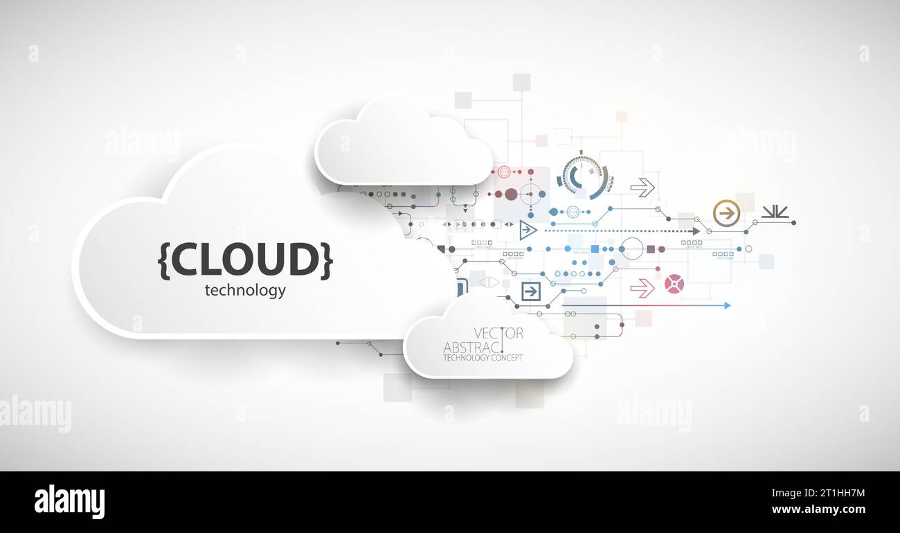 Cloud storage technology. Integrated digital web concept background Stock Vector Image & Art - Alamy