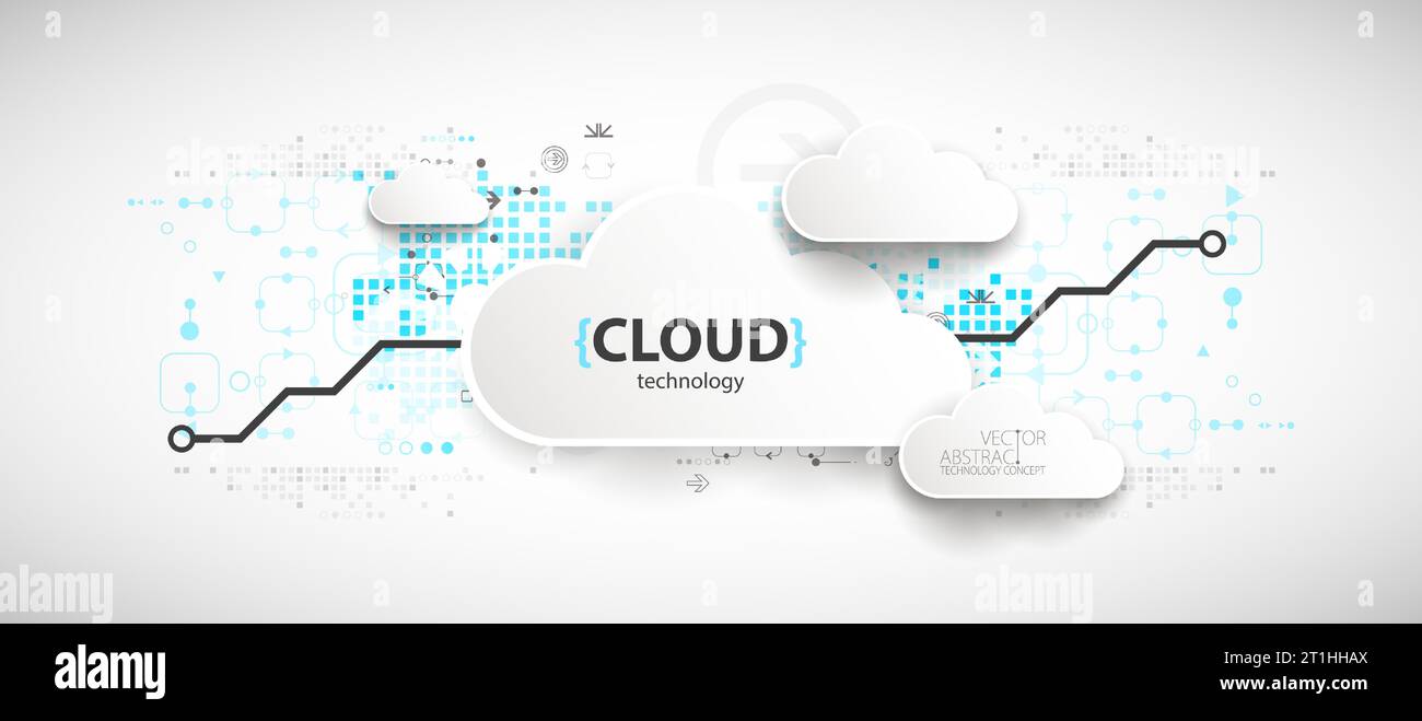 Cloud storage technology. Integrated digital web concept background Stock Vector Image & Art - Alamy