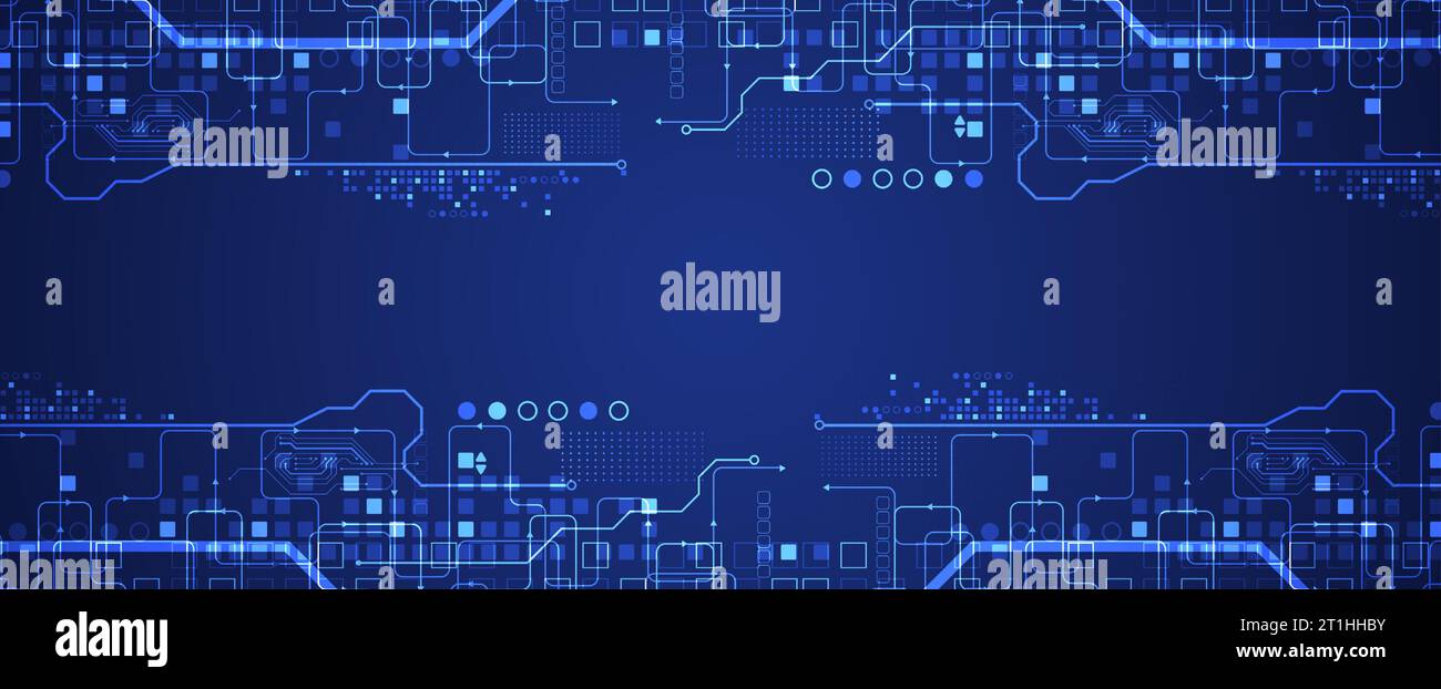 Abstract technology concept. Circuit board, high computer color ...