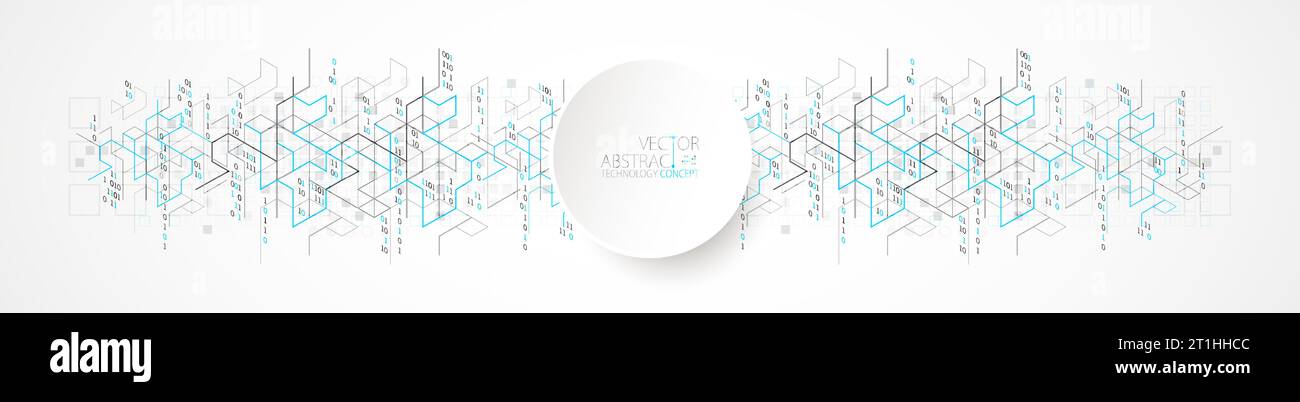 Vector illustration. Digital binary technology and engineering background Stock Vector Image ...