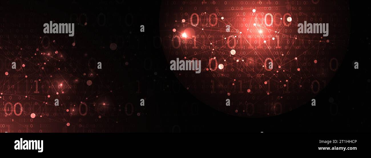 Technology Background With Plexus Effect Big Data Concept Binary Computer Code Vector