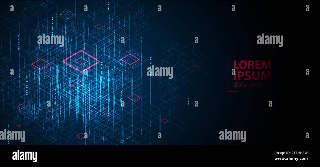 Vector illustration. Digital technology and engineering background ...