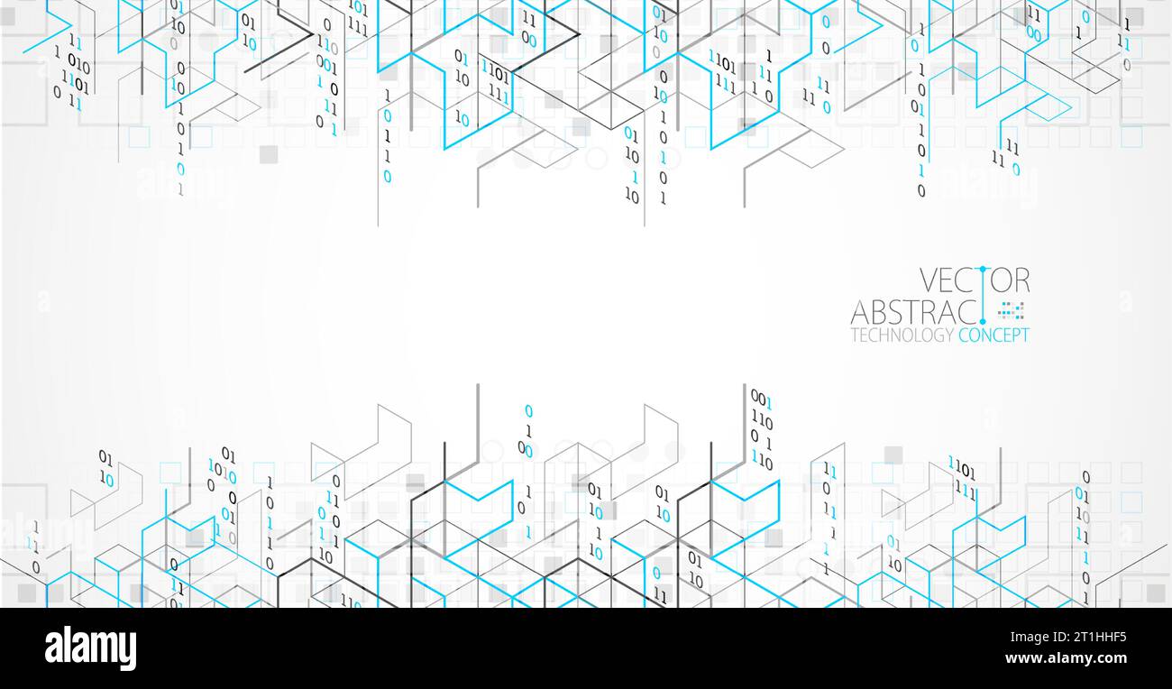 Vector illustration. Digital binary technology and engineering background Stock Vector Image ...