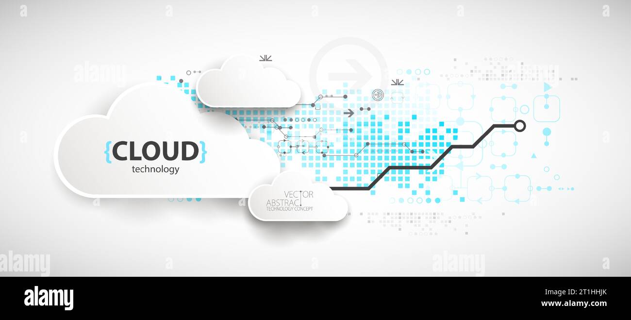 Cloud storage technology. Integrated digital web concept background Stock Vector Image & Art - Alamy