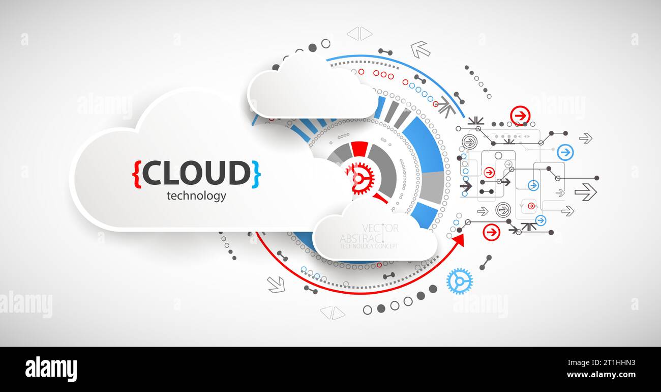 Cloud storage technology. Integrated digital web concept background Stock Vector Image & Art - Alamy
