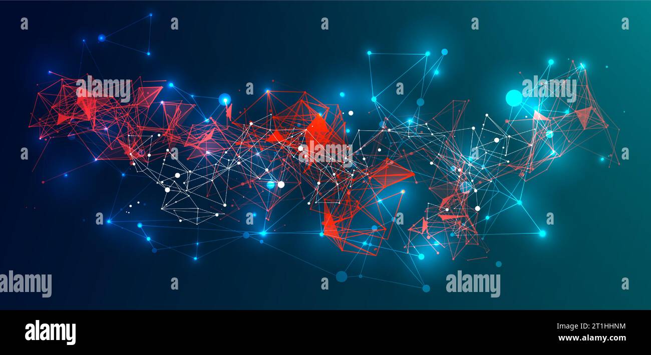 Abstract plexus particles connection structure hi-res stock photography and images - Alamy