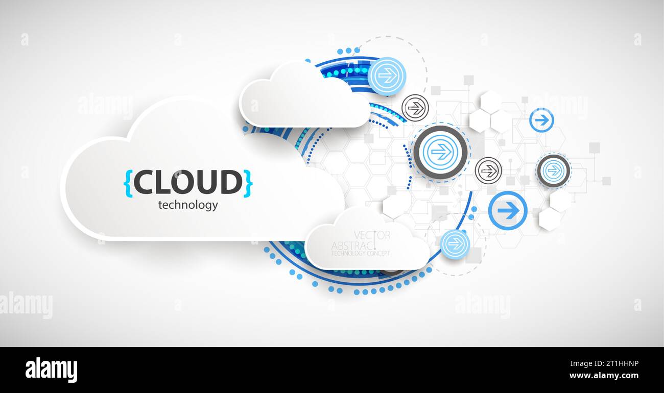 Cloud storage technology. Integrated digital web concept background Stock Vector Image & Art - Alamy