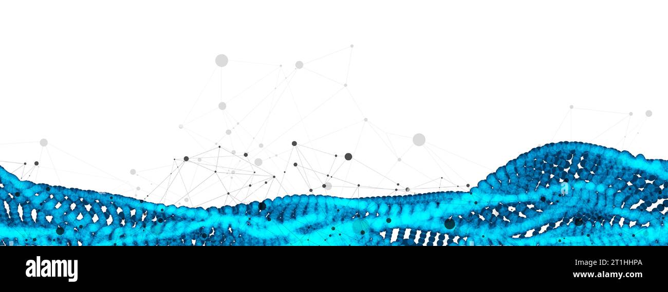 Abstract Vector Background Particles Dynamic Flow With Plexus Effect Stock Vector Image And Art