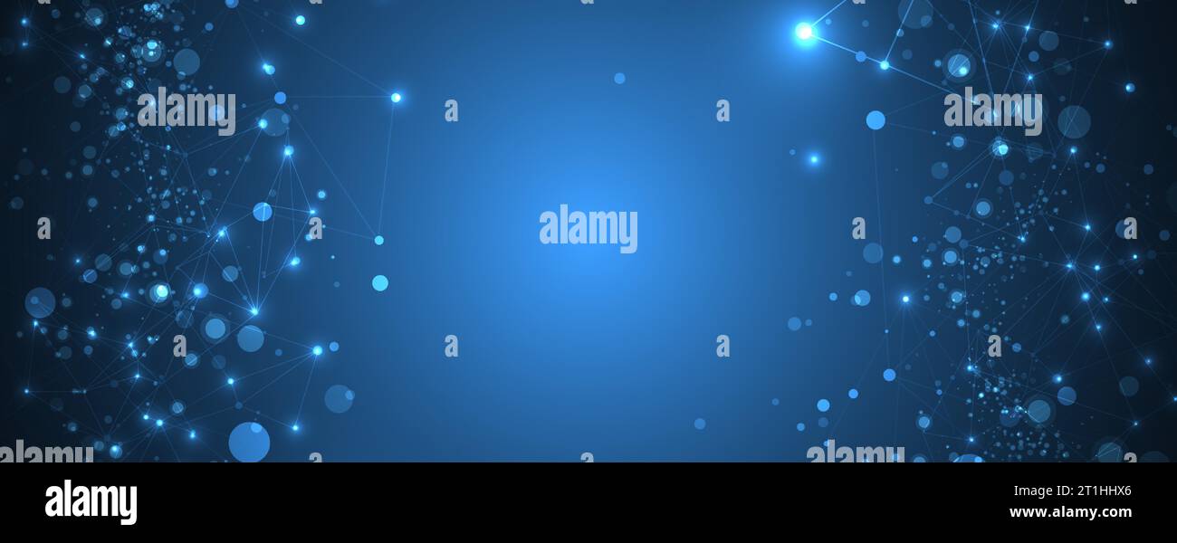 Abstract polygonal vector science background with connecting dots and lines Stock Vector Image ...