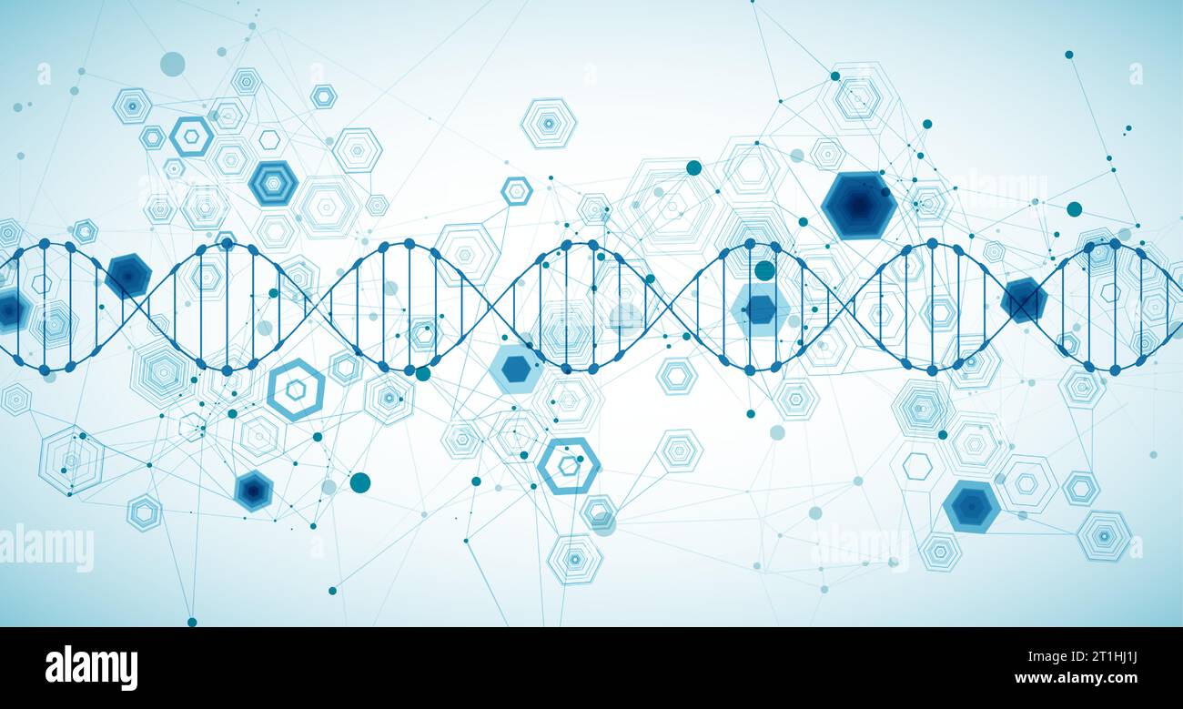 Abstract blue hexagon futuristic background for design works. Science ...