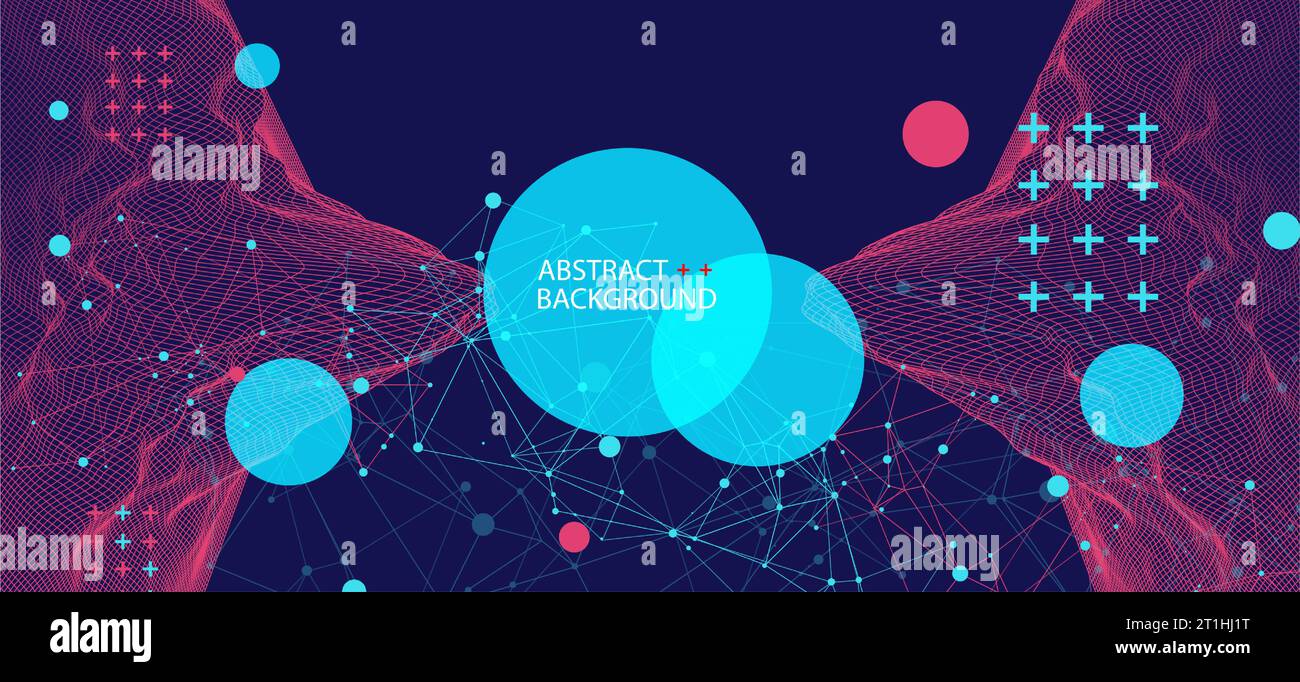 Template for science and technology presentation. Plexus style ...