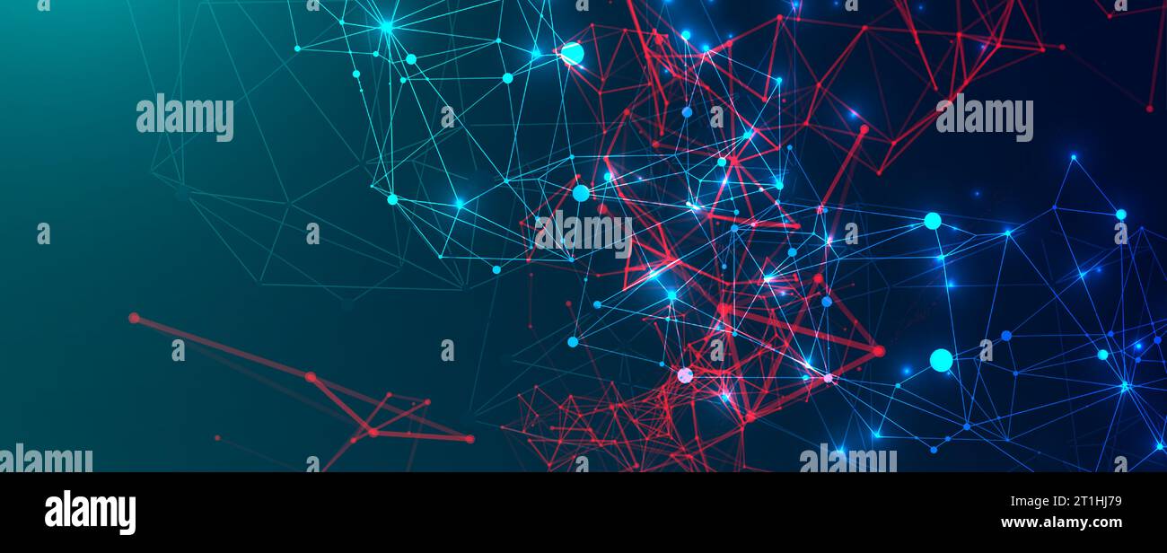 Abstract polygonal vector science background with connecting dots and lines Stock Vector Image ...