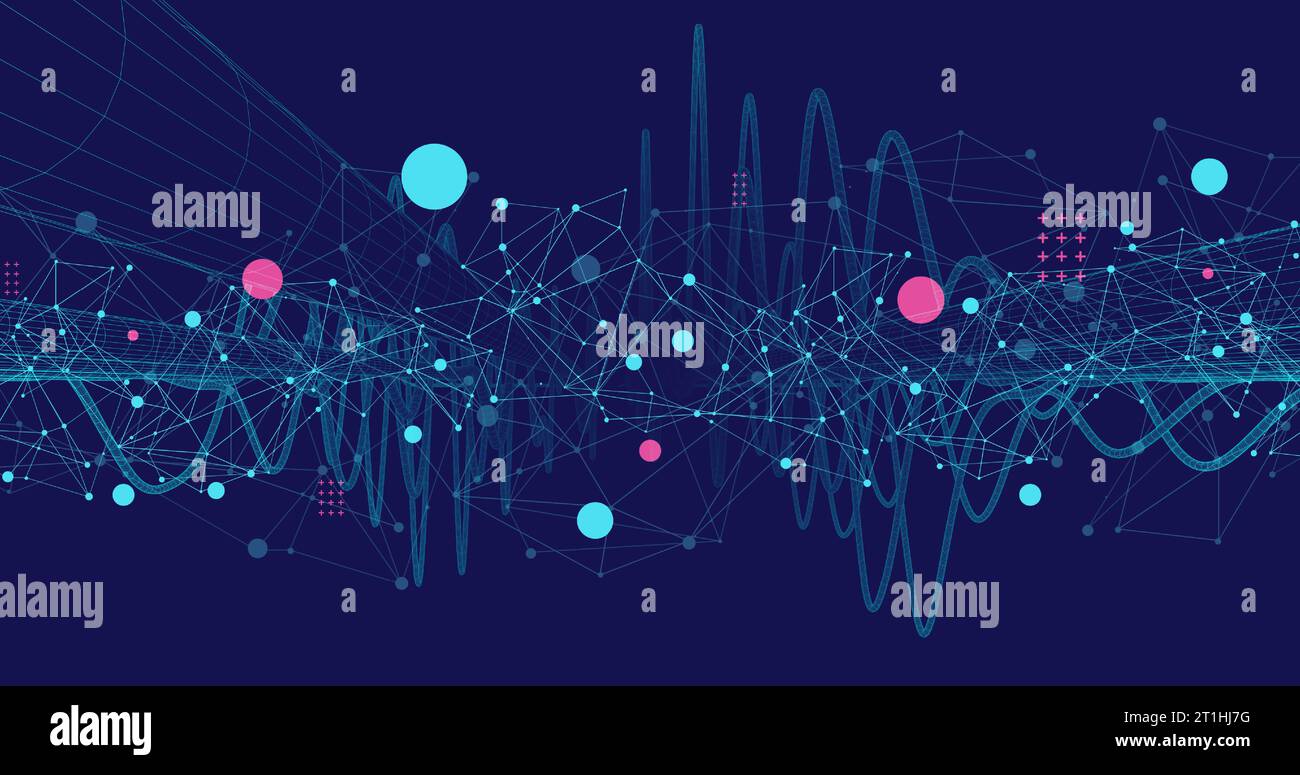 Vector abstract background with a wireframe dynamic pipes, line and ...
