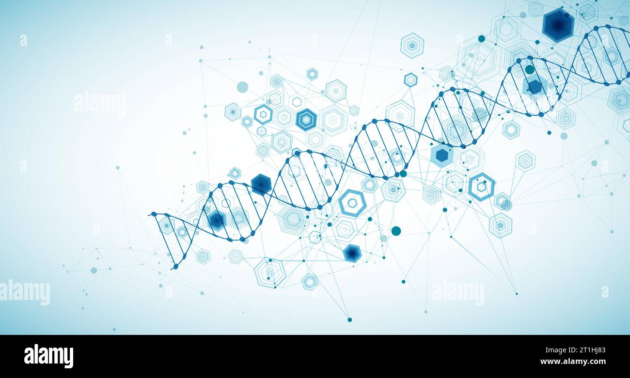 Abstract blue hexagon futuristic background for design works. Science ...