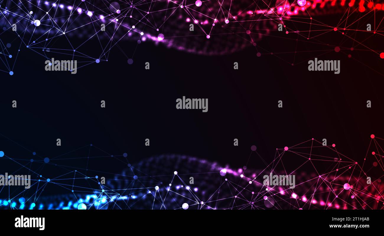 Abstract Vector Background Particles Dynamic Flow With Plexus Effect Stock Vector Image And Art