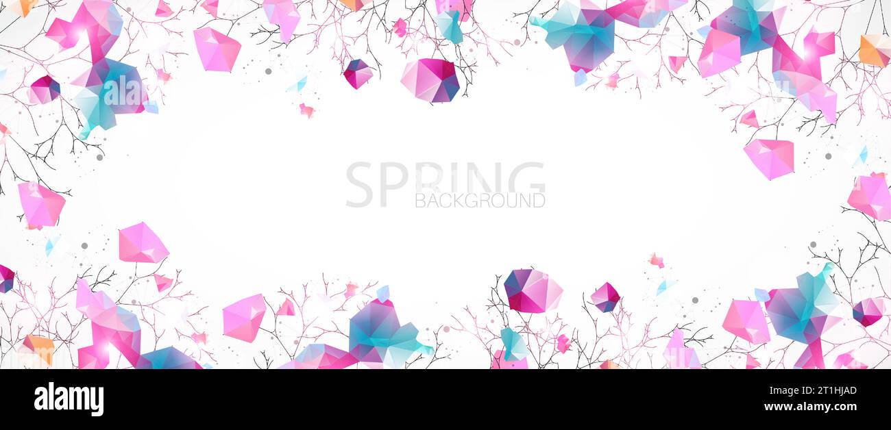 Abstract nature background. Vector tree. Geometric composition for ...