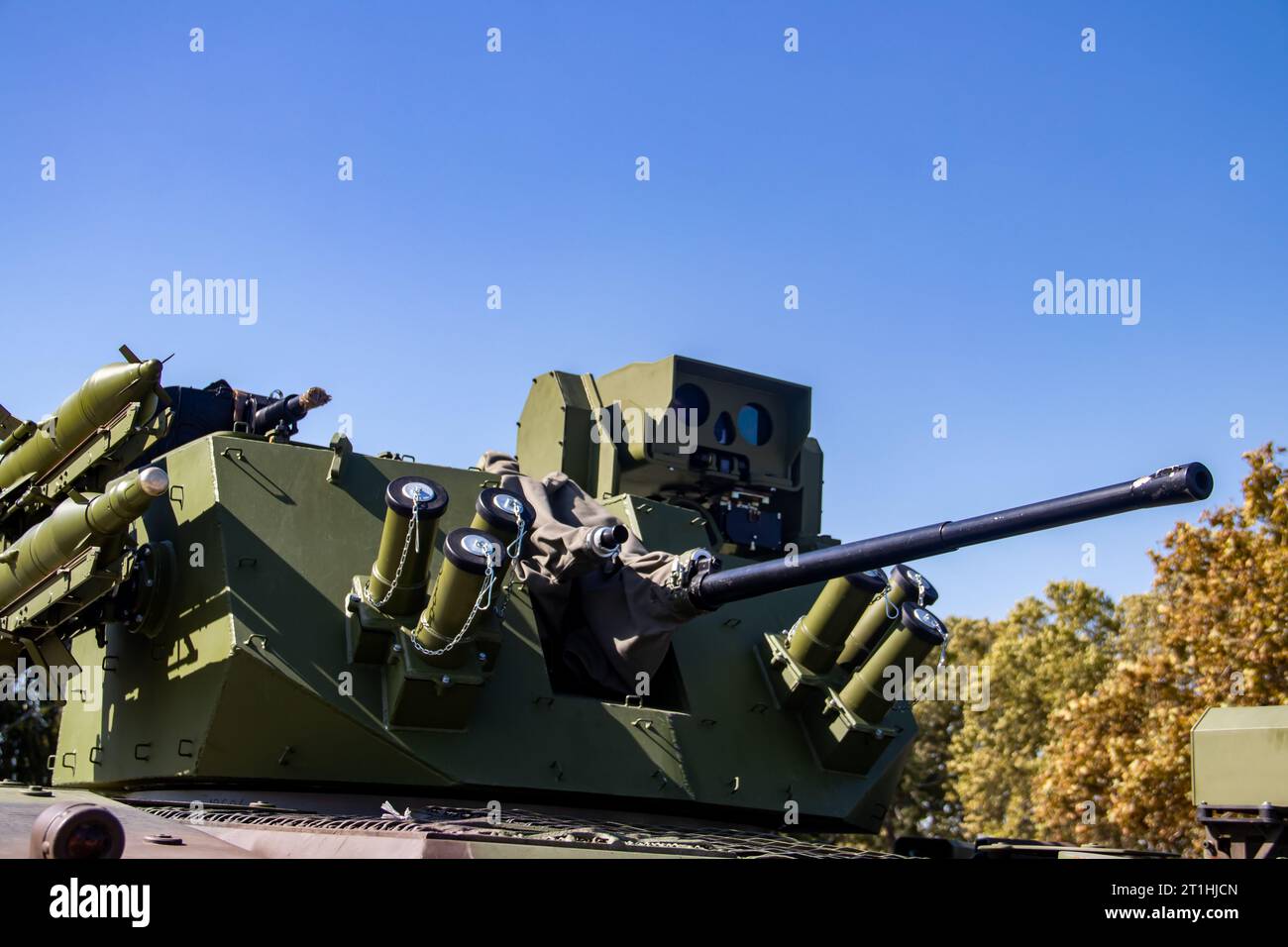 Multi-Role Armored Vehicle with several calibers of guns against ...