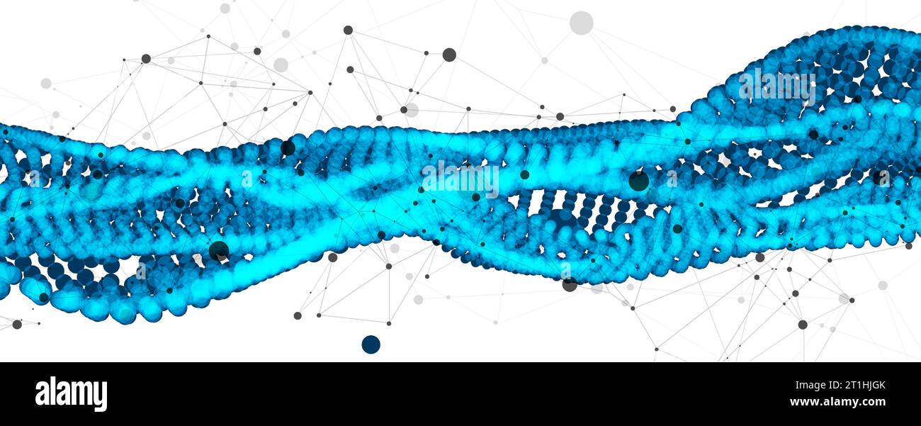 Abstract Vector Background Particles Dynamic Flow With Plexus Effect Stock Vector Image And Art