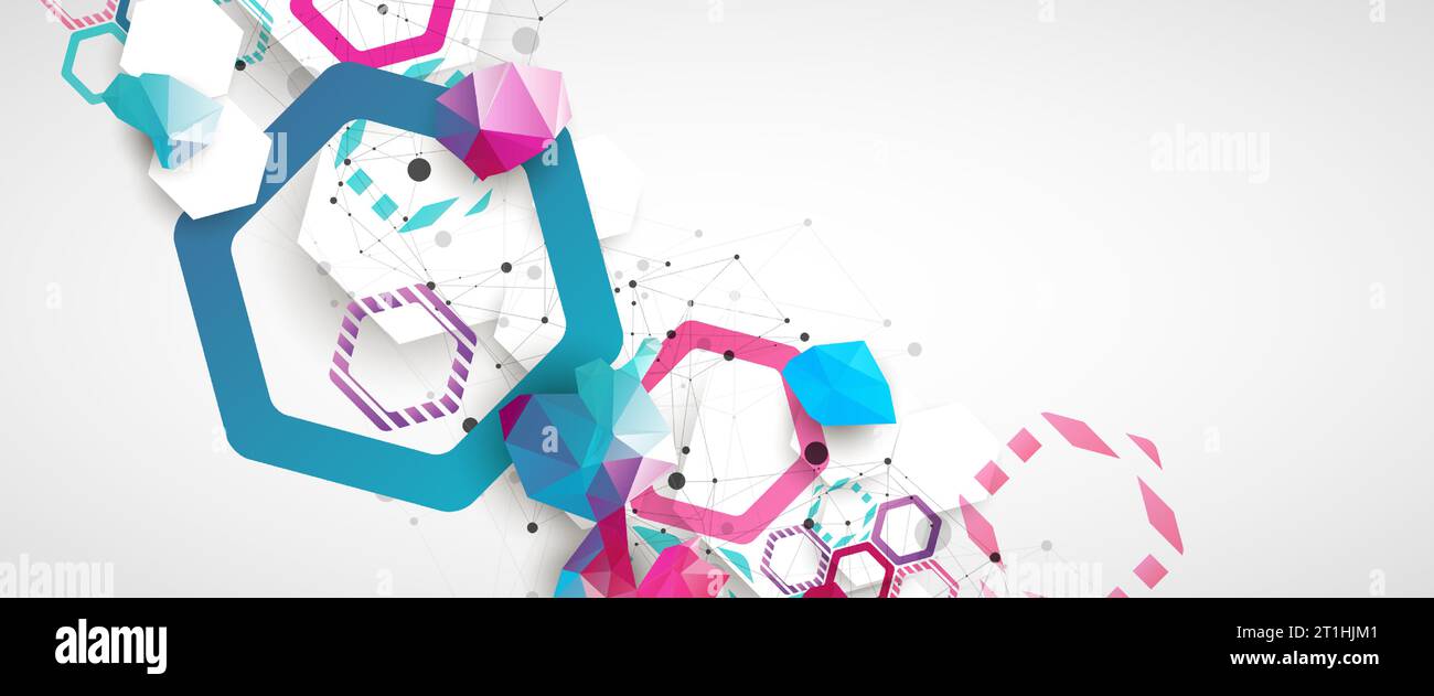 Hexagonal Geometric Array Abstract Background Science And Connection