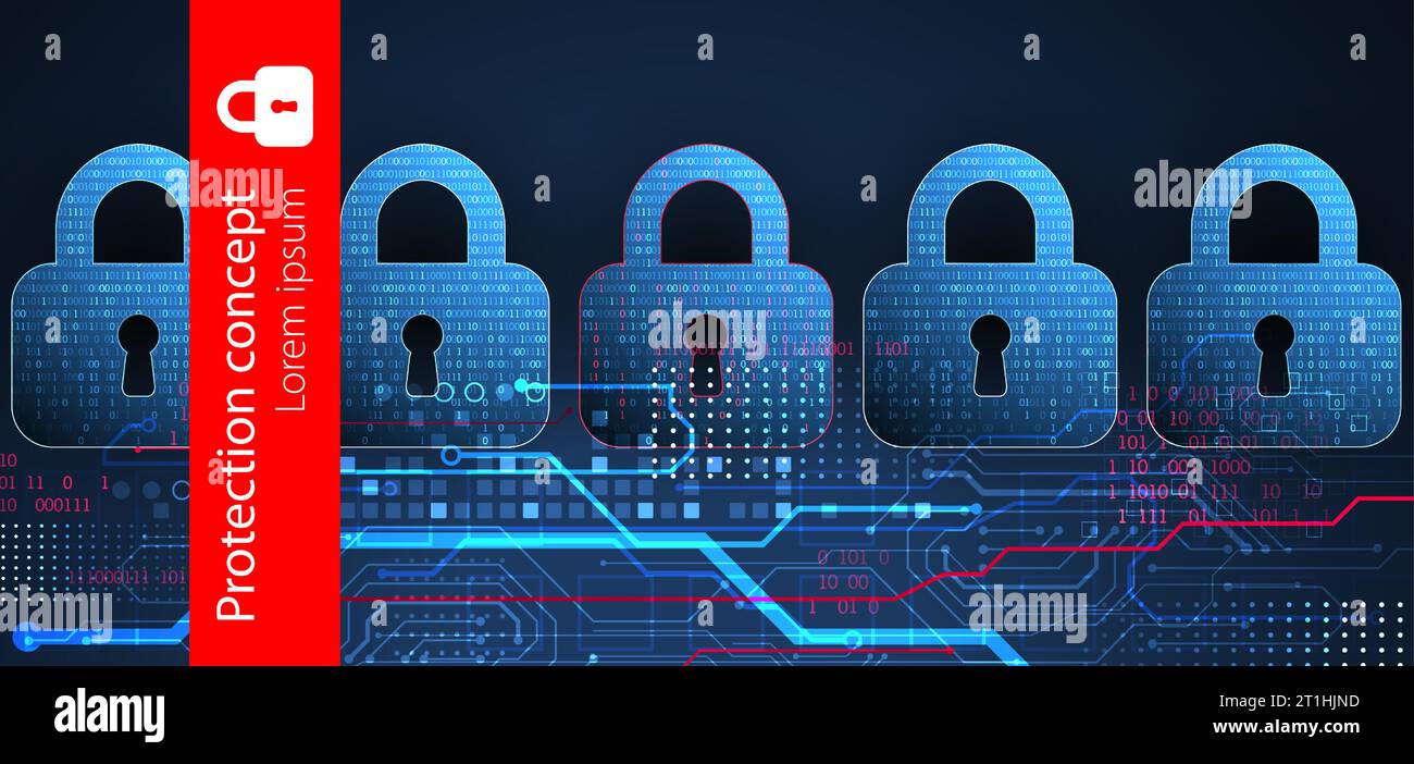 Personal data security Illustrates cyber data or information privacy ...