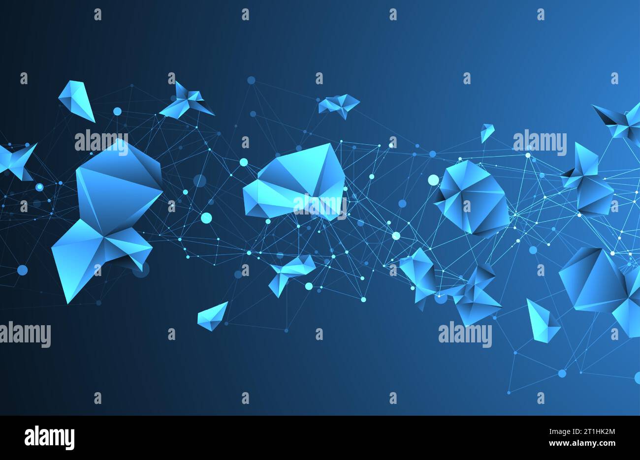 Connected polygons. Glowing blue plexus vector background, digital data ... Connected polygons. Glowing blue plexus vector background, digital data ...
