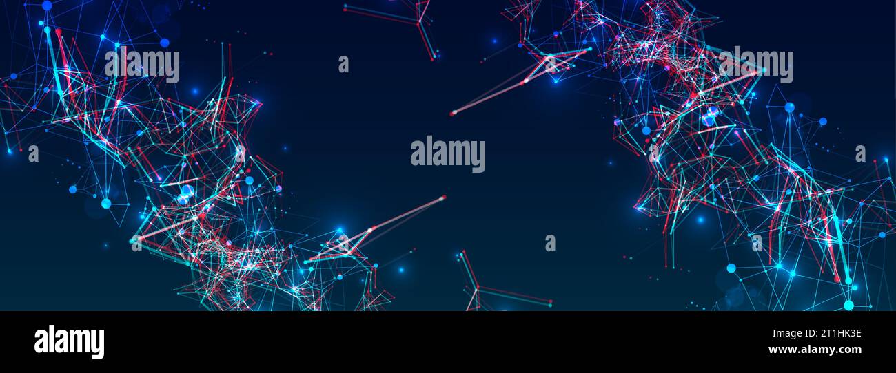 Abstract polygonal vector science background with connecting dots and lines Stock Vector Image ...