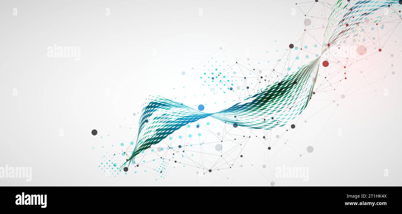 Template for science and technology presentation. Plexus style ...