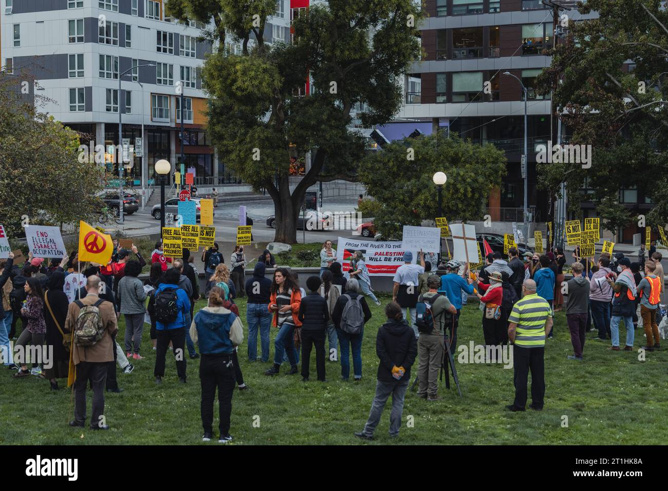 Protesters seen gathered at the Cal Anderson Park during a ...