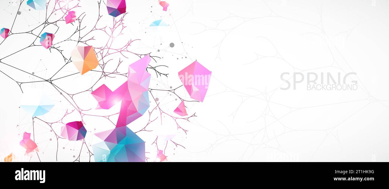 Abstract nature background. Vector tree. Geometric composition for ...