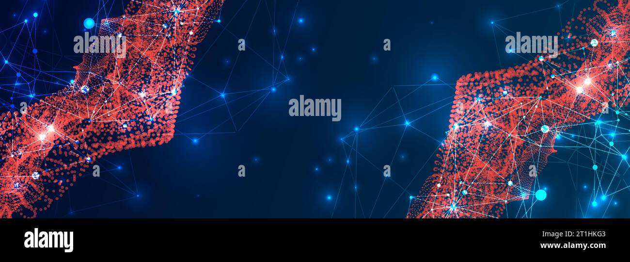 Abstract plexus vector background. Glowing particles dynamic flow Stock Vector Image & Art - Alamy