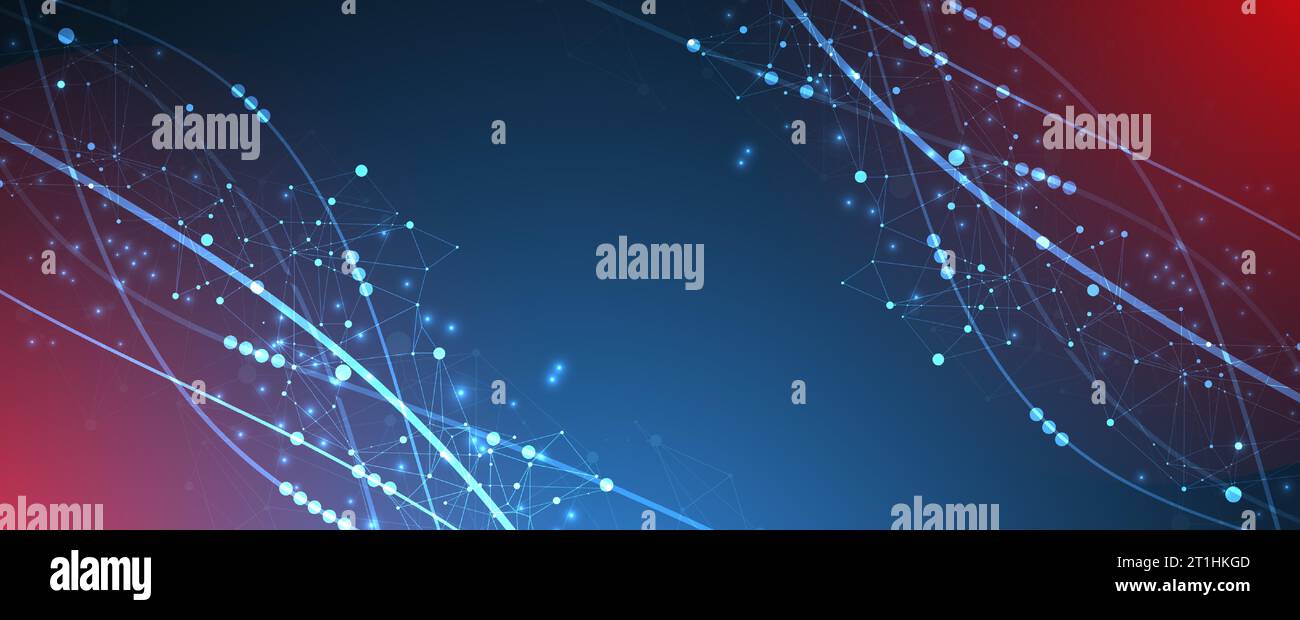 Template for science and technology presentation. Plexus style ...