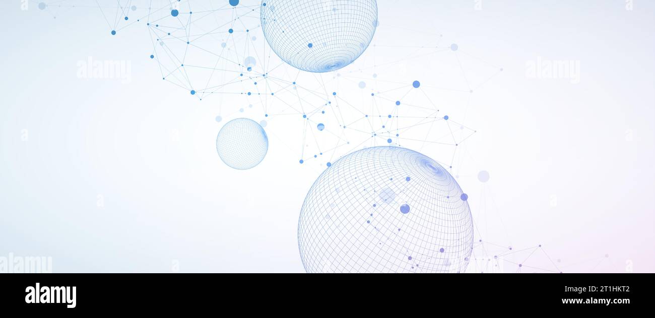 Abstract sphere background with plexus effect. 3D surface. Vector illustration Stock Vector ...